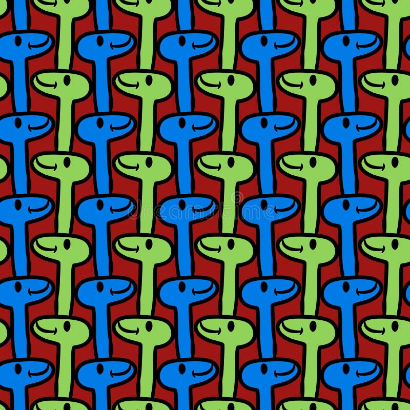 Cute Cartoon Pattern Background Stock Illustration - Illustration of ...