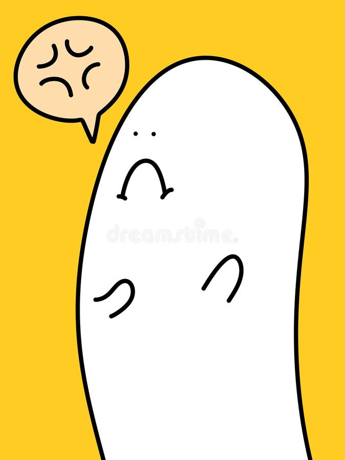 Cute Cartoon on Yellow Background Stock Illustration - Illustration of ...