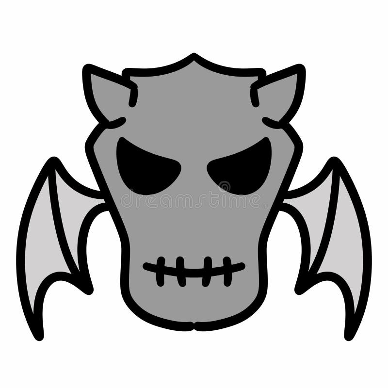 Cute Halloween Bat Cartoon Icon Stock Illustration - Illustration of ...