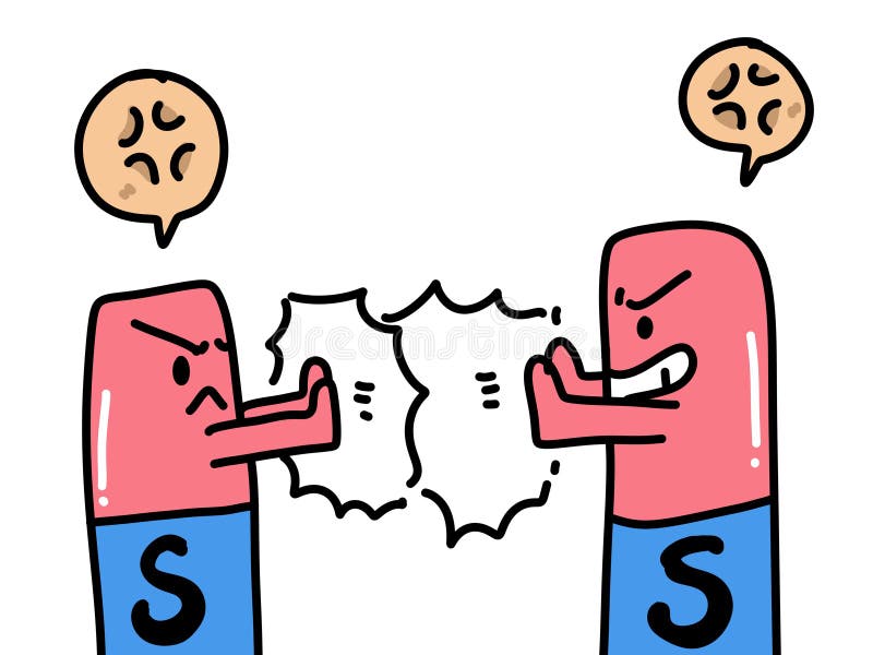 Cute Magnet Cartoon on White Background Stock Illustration ...