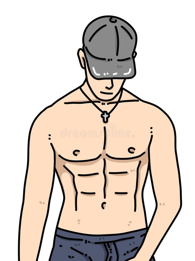 Cute Man Cartoon on White Background Stock Illustration - Illustration ...