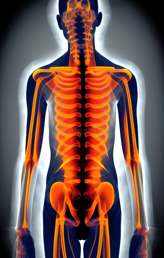 3d Render of Human Skeleton Anatomy Stock Illustration - Illustration ...