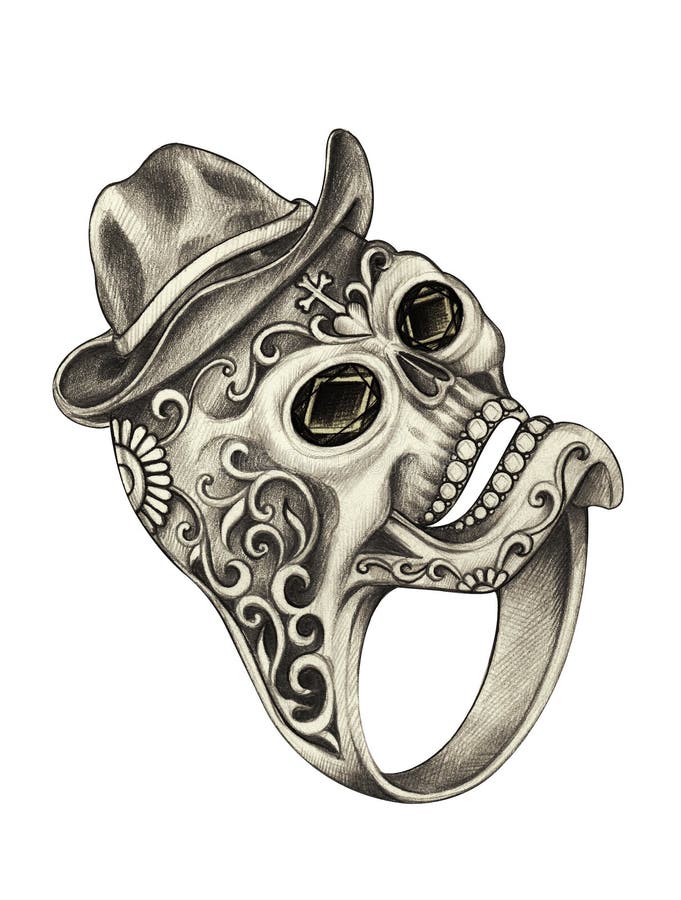 Art Day Dead Skull Ring Stock Illustrations – 8 Art Day Dead Skull Ring ...
