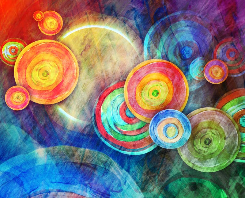 Art De Forme De Cercle Dans Le Paysage De Sun Illustration Stock ...