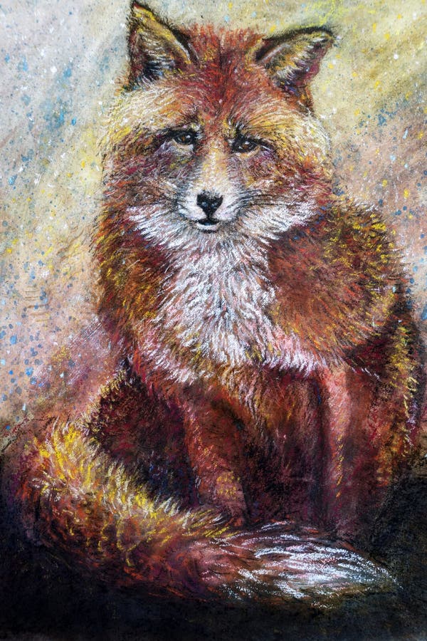 Art de renard rouge image stock. Image of renard, intelligent - 86053385