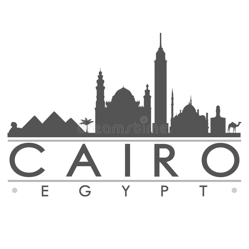 Art De Vecteur De Ville De Conception De Silhouette Du Caire ...