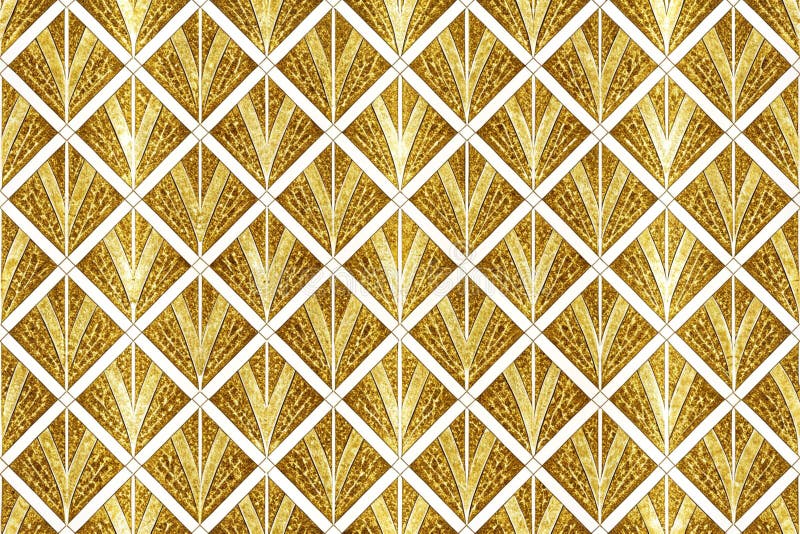 Art Deco Abstract Geometric Pattern with Gold Glitter Stock ...