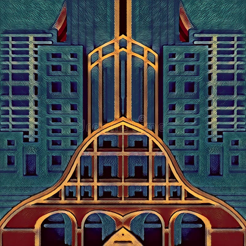 Dramatic Geometric Shapes Pattern and Design in Art-deco Design and ...