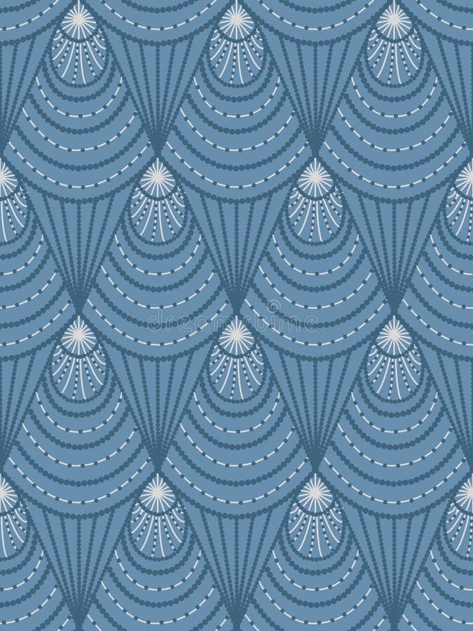 Art deco blue pattern stock vector. Illustration of design - 141005117