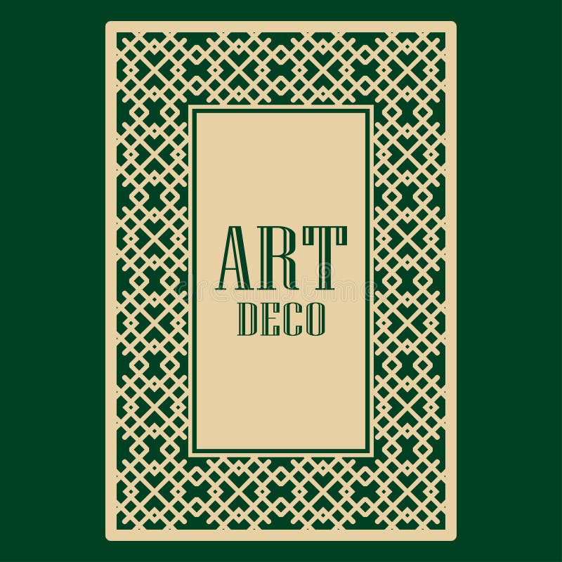Art Deco border frame stock vector. Illustration of card - 128279306