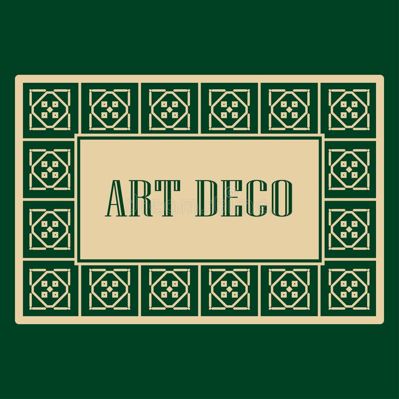 Art deco border frame stock vector. Illustration of artistic - 128557407