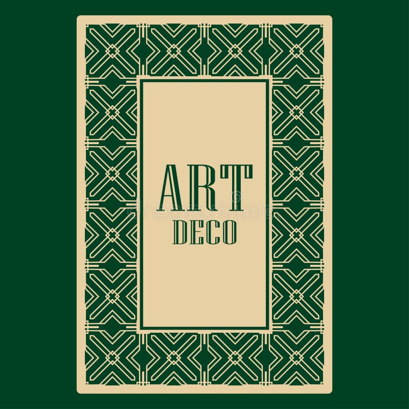 Art deco border frame stock vector. Illustration of great - 128557519