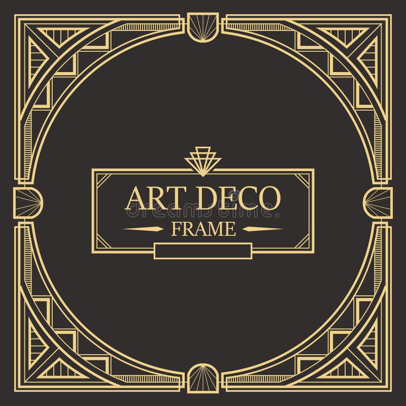 Art Deco Border Frame Vector 01 Stock Vector - Illustration of frame ...