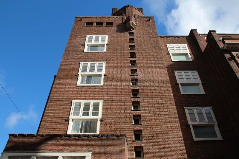 Art Deco Brick Hall (former Town Hall) - Amsterdam - Netherlands Stock ...
