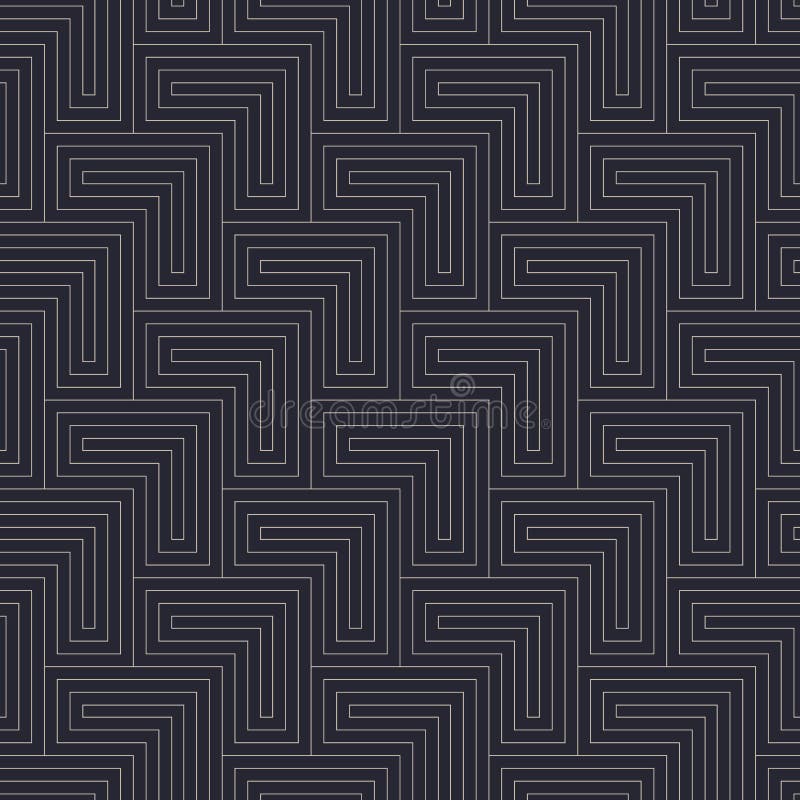 Art Deco Chevron Outline Seamless Pattern Vector Luxury Abstract ...
