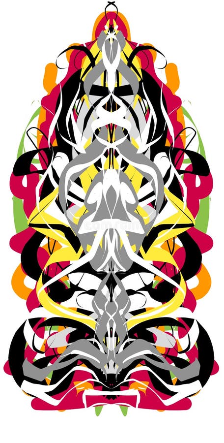 Art Deco Color Strokes with Strong Color Combinations Stock ...