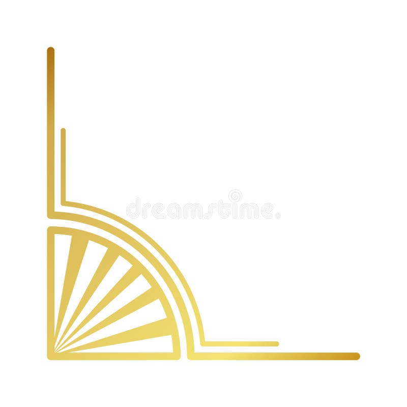 Art Deco Corner Frame Design Stock Vector - Illustration of deco, retro ...