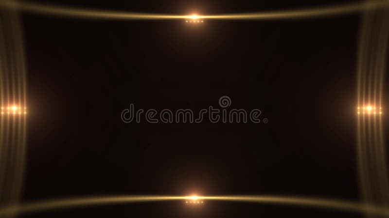 Art Deco Decorative Strip of Golden Light Forming a Border Glowing ...