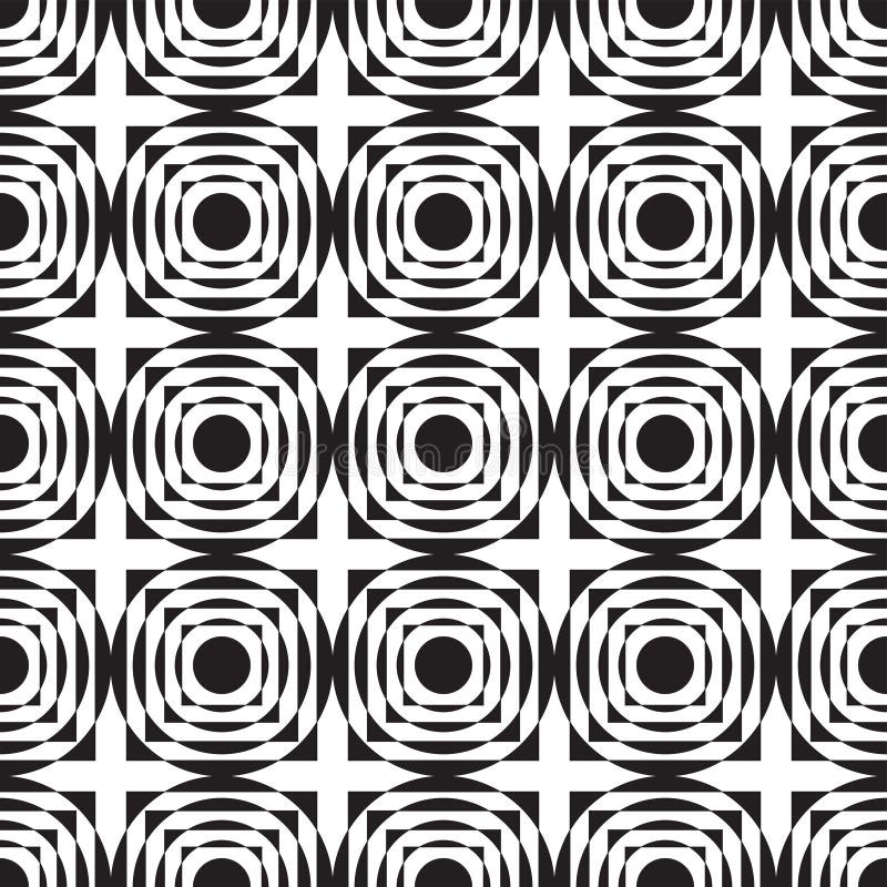 Seamless African Art Deco Design Pattern in Black and White Stock ...