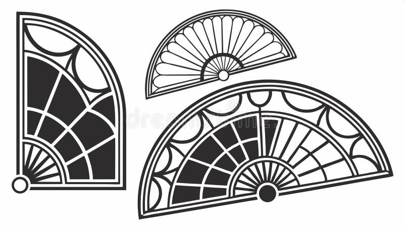 Art Deco Fan Pattern, Vintage Design Decorative Element Vector Design Generative AI Stock ...