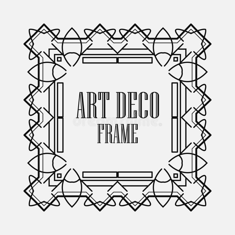 Art Deco frame stock vector. Illustration of graphic - 119588631