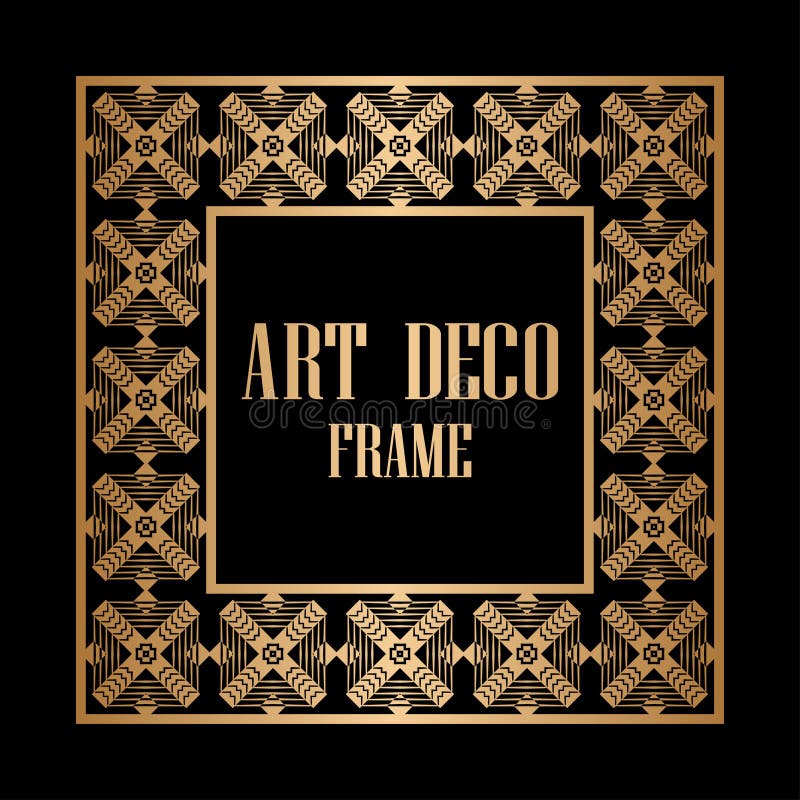 Art Deco Frame stock vector. Illustration of ornamental - 122964150