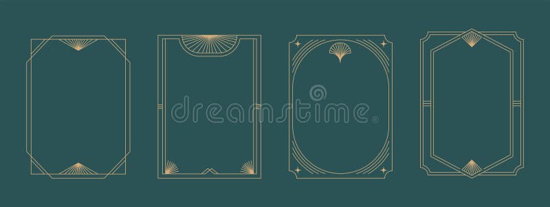 Art Deco Frames Minimalist Collection. Elegant Luxury Borders and ...