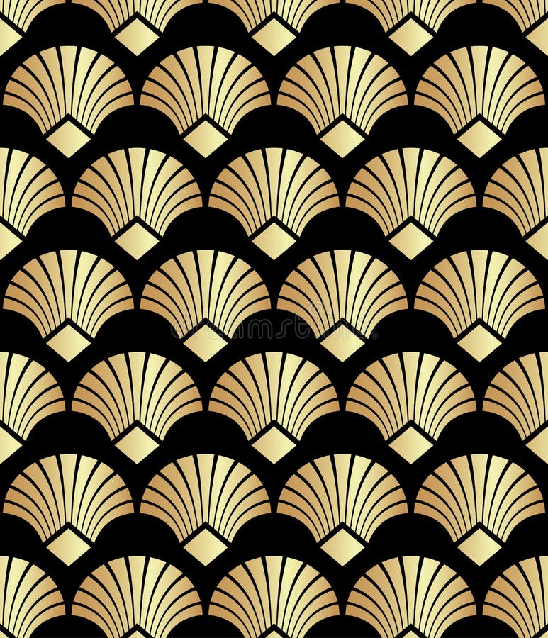 Art Deco Gatsby Pattern Background Stock Vector - Illustration of deco ...