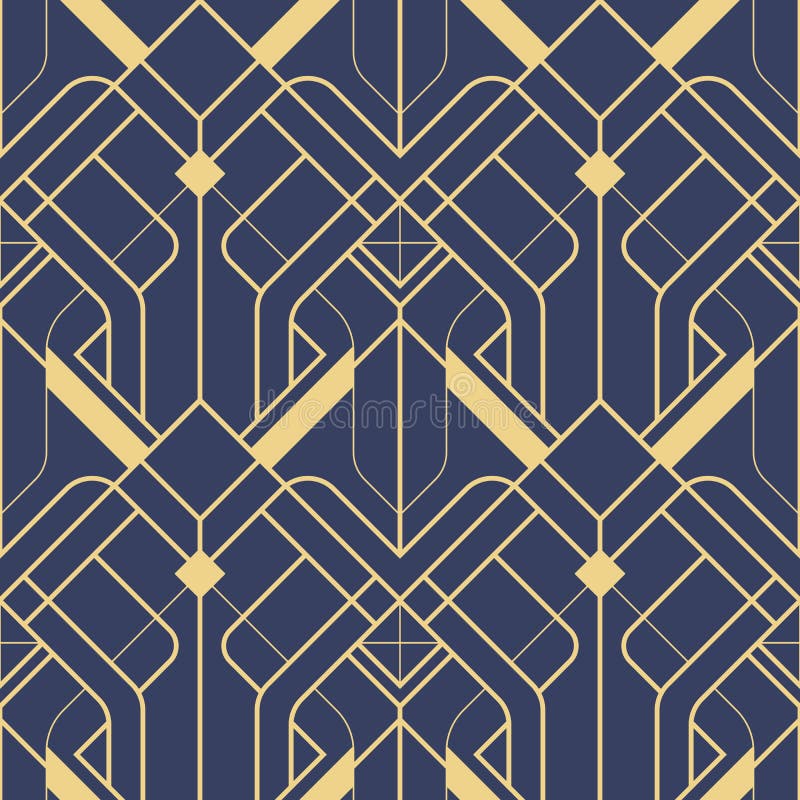 Art Deco Geometric Abstract Pattern Vector Stock Vector - Illustration ...