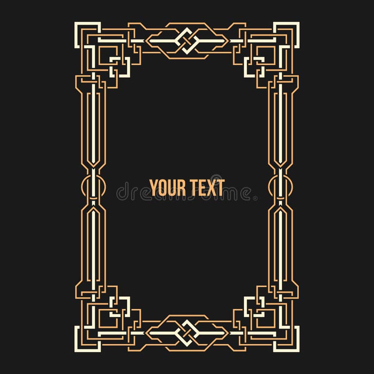 Art Deco Rectangular Frame Stock Illustrations – 1,969 Art Deco ...