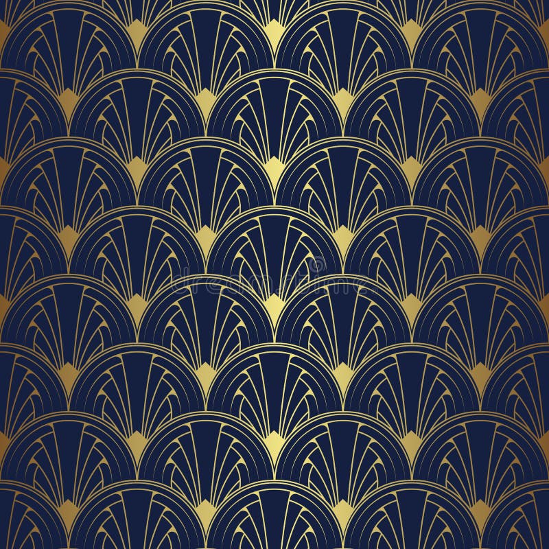 Art Deco Geometric with Circles Pattern Stock Vector - Illustration of ...