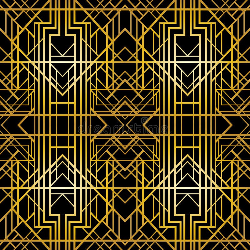 Art Deco Geometric Pattern (1920 S Style), Seamless Wallpaper Stock ...