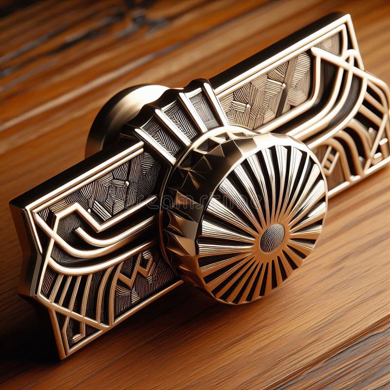 Art Deco Handles Feature Bold Geometric Patterns Perfect for Gla Stock ...