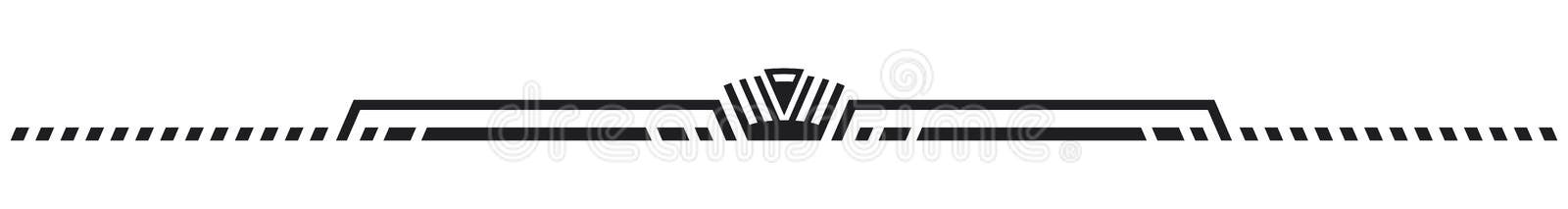 Art Deco Header, lines stock vector. Illustration of retro - 205410428