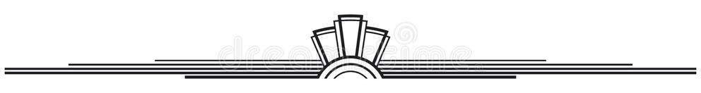 Art Deco Header, lines stock vector. Illustration of retro - 205410428