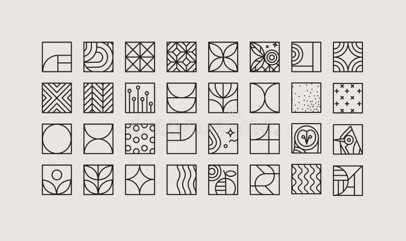 Art deco icons gray color stock vector. Illustration of chair - 252689002