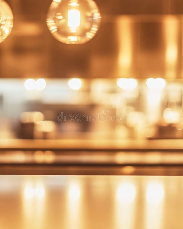 Art Deco Kitchen with Reflective Surfaces and Warm Lighting in a Modern ...