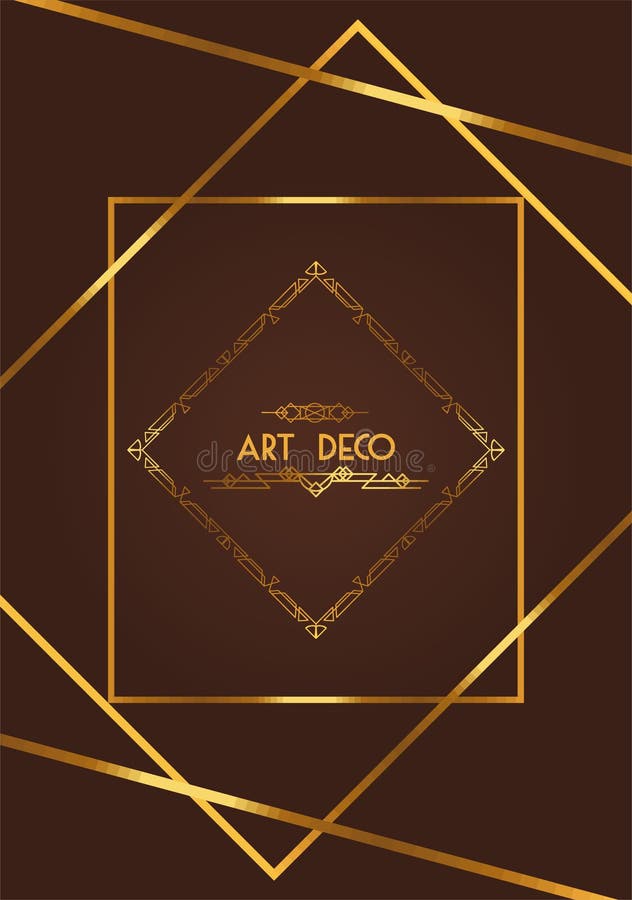 Art deco lettering frame stock vector. Illustration of ceremony - 240653506