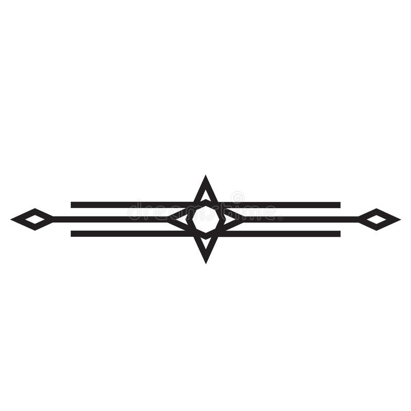 Art Deco Line Border. Modern Arabic Black Frames, Decorative Lines ...