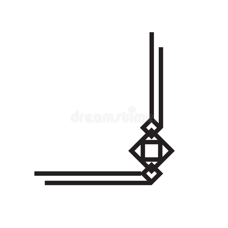 Art Deco Line Border. Modern Arabic Black Frames, Decorative Lines ...