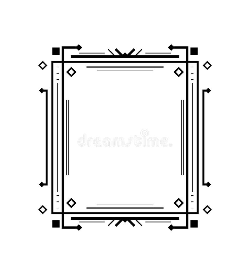 Art-deco Line Classic Element, Line Book Divide Border Stock Vector ...