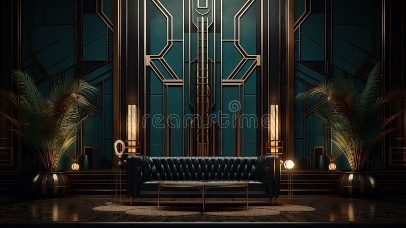 Art Deco: Luxury, Geometry and Exquisite Decor Stock Illustration ...