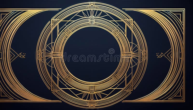 Art Deco Minimalist Frames Collection Timeless Elegance Against a ...