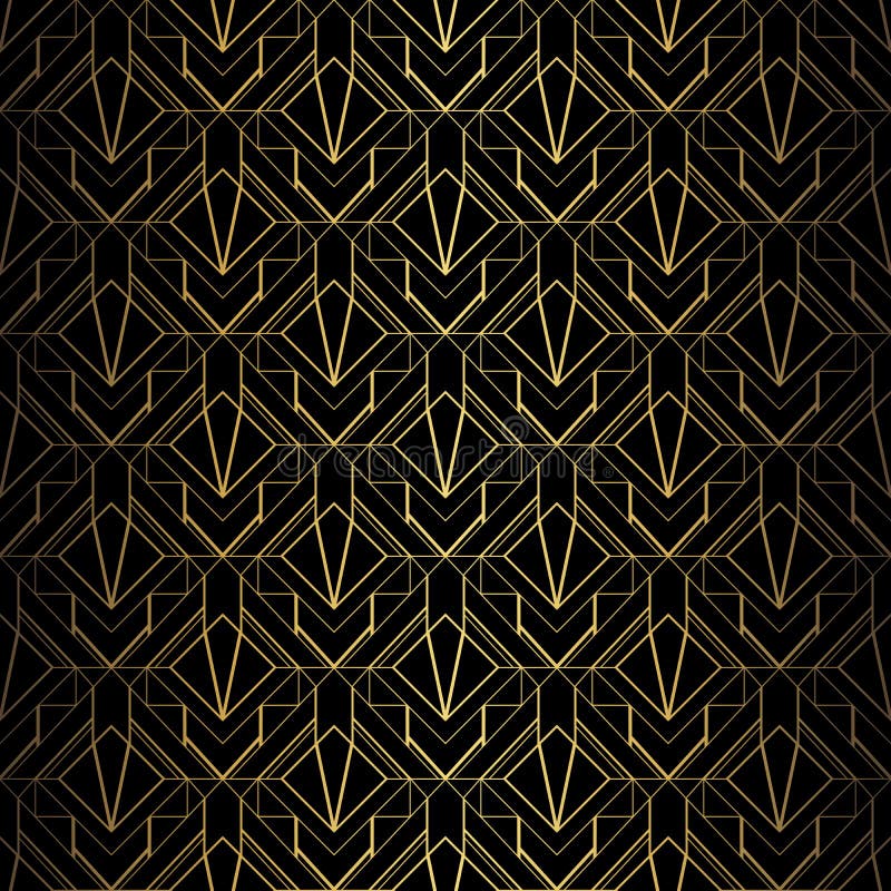 Art Deco Pattern. Vector Background in 1920s Style Stock Vector ...
