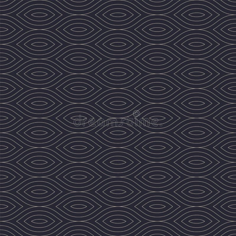 Art Deco Scale Outline Seamless Pattern Vector Luxury Trendy Abstract ...