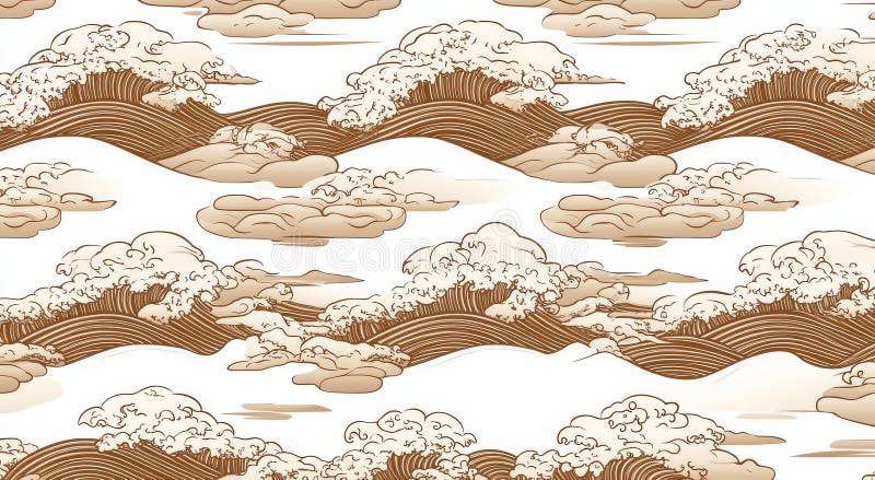 Art Deco Seamless Pattern Featuring Arc Lines, Luxurious Geometric ...