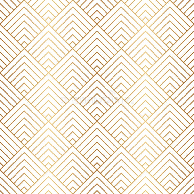 Art Deco Seamless Pattern. Repeating Line Patern. Abstract Diamond ...