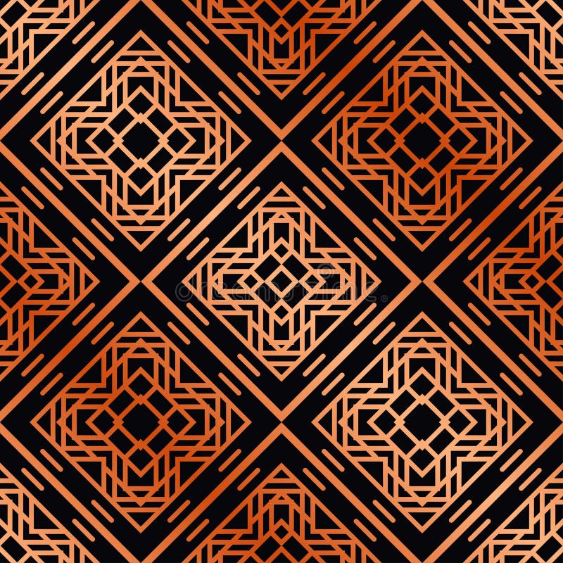 Art Deco seamless pattern stock vector. Illustration of fabric - 129639550