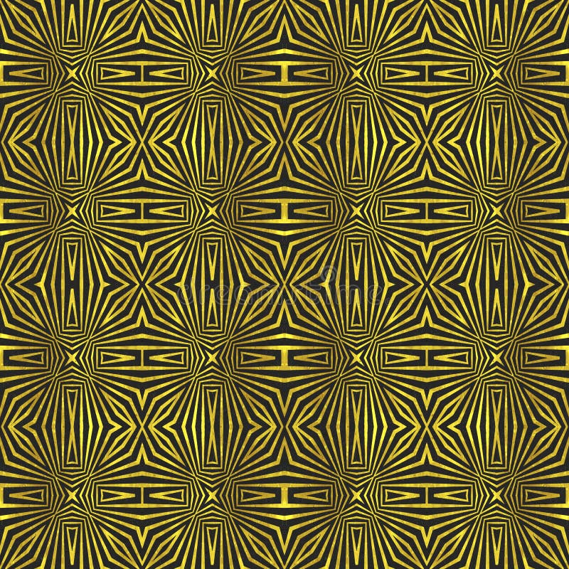 Art Deco Seamless Repeating Pattern Stock Illustration - Illustration ...