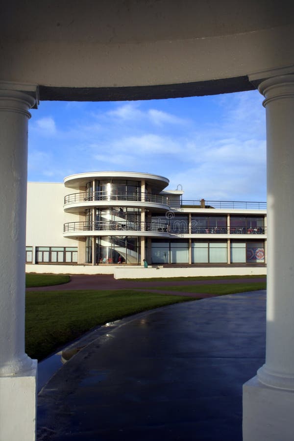 Art deco seaside building stock photo. Image of curves - 393004